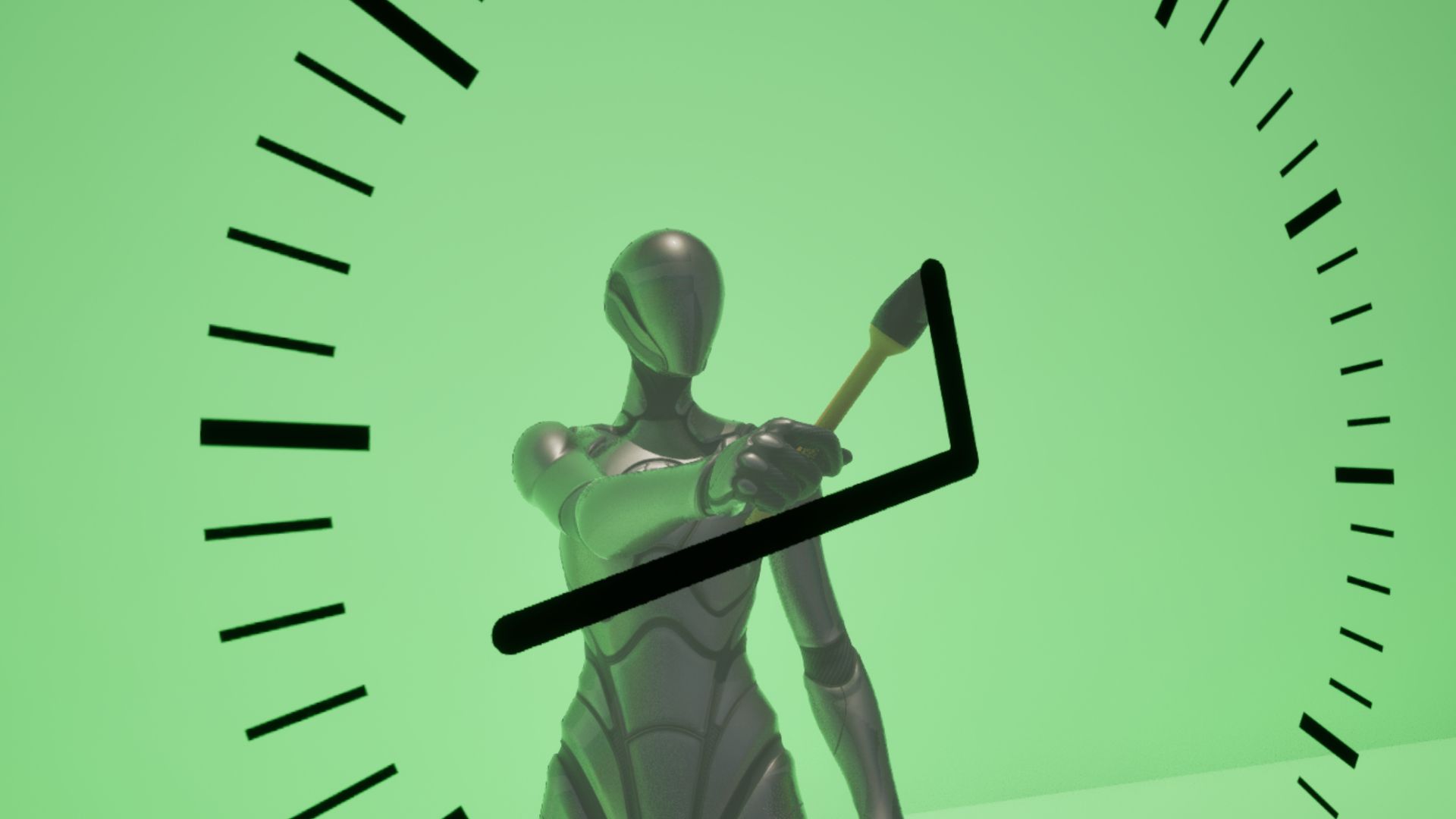 Procedurally Animated Character that Paints Time in Unreal Engine 5